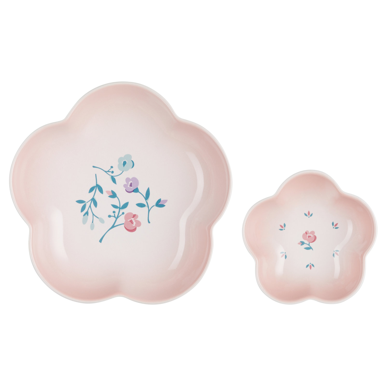 Buy Flower Dishes Petite Fleur Decal Shell Pink 20cm for MYR 430.00 ...